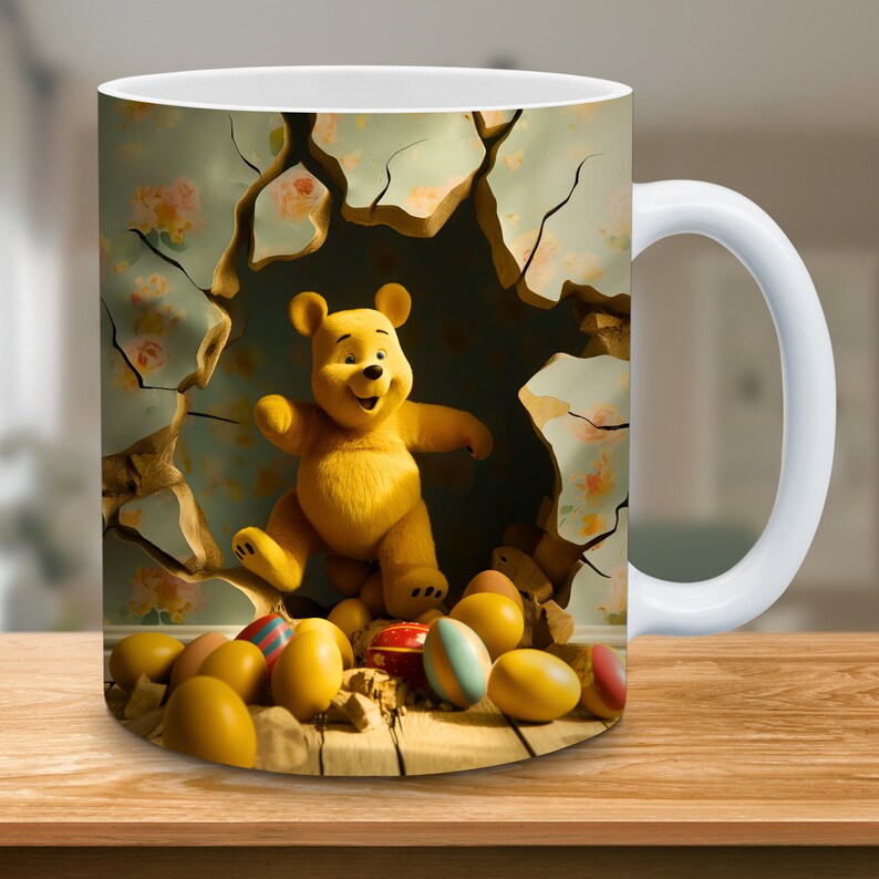 3D Inflated Effect Classic Cartoons Character Mug Wrap, 11 Oz & 15 Oz ...