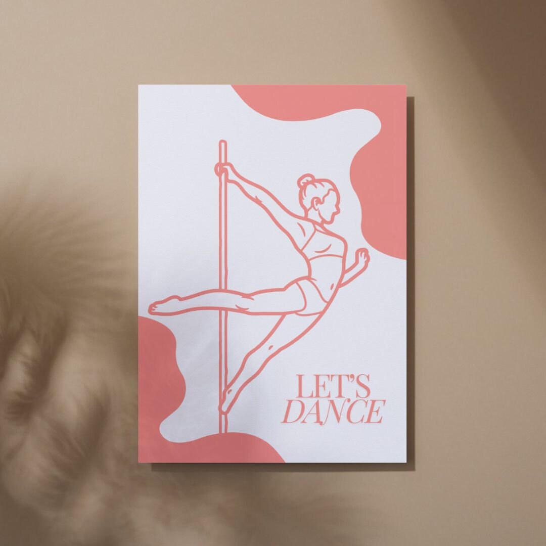 Elegant Pole Dance Polerina Poster Digital Print Dance Art Decor Unique ...
