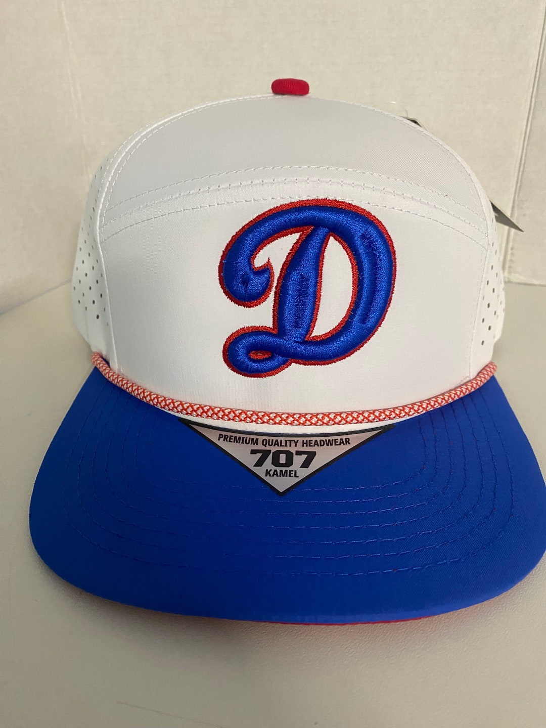 Dodgers Blue D Red Border White Blue Bill Golfer Red White Rope Snap ...