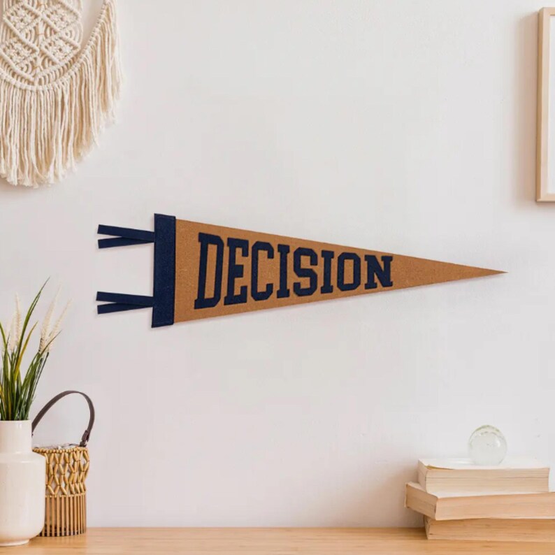Custom Bold Name Pennant Flag, Classic Sports Pennants, Team Spirits ...