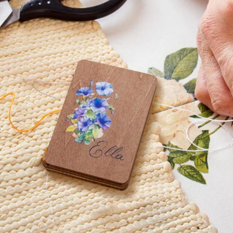 Custom Birthmonth Name Needle Box, Personalized Sewing Kit Organizer ...