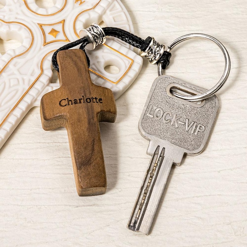 Cross Keychain - Etsy