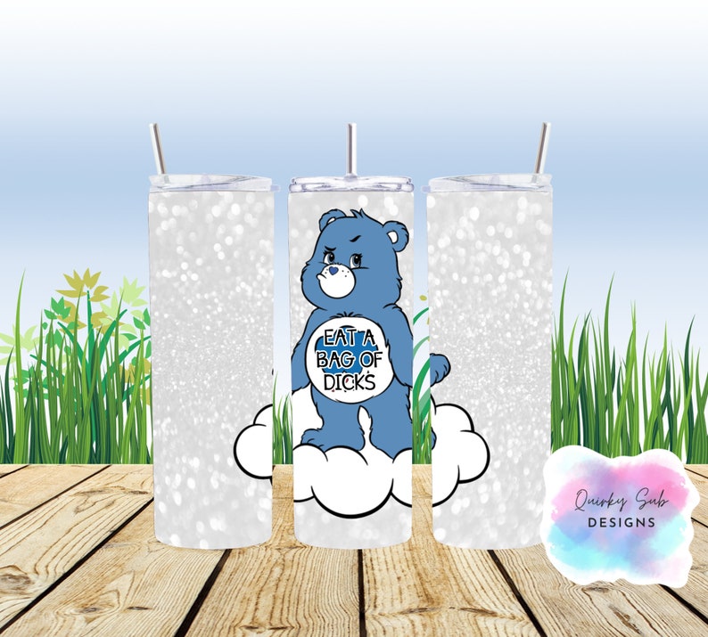 Swear Bear Grumpy Bear 20oz Tumbler Wrap, Sublimation Design Templates ...