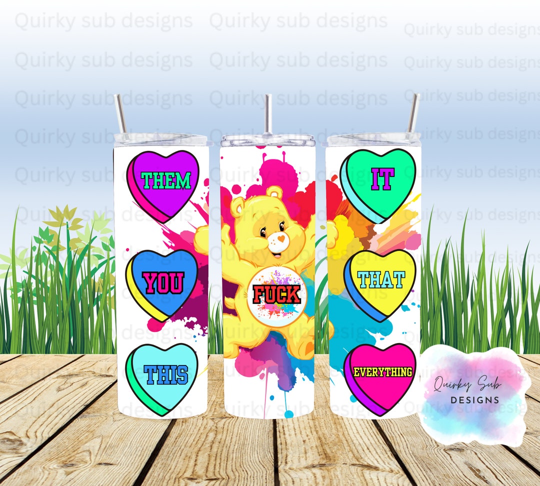 Swear Bear Tumbler Wrap, 20oz, Sublimation, Png, Digital Download ...