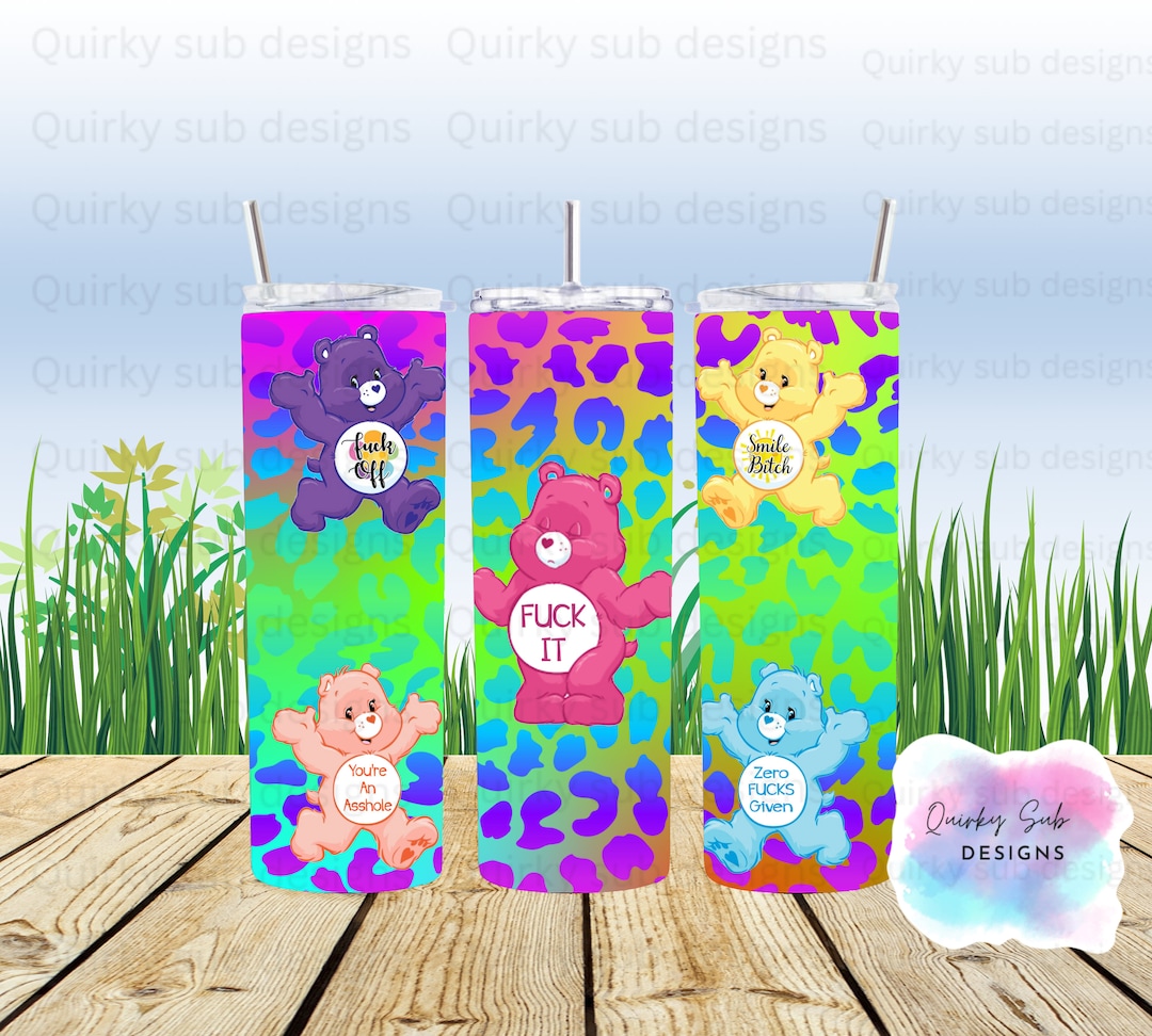 Swear Bear Tumbler Wrap, 20oz, Sublimation, Png, Digital Download ...