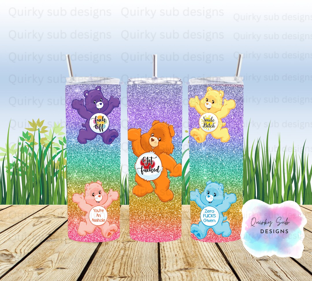 Swear Bear Tumbler Wrap, 20oz, Sublimation, Png, Digital Download ...