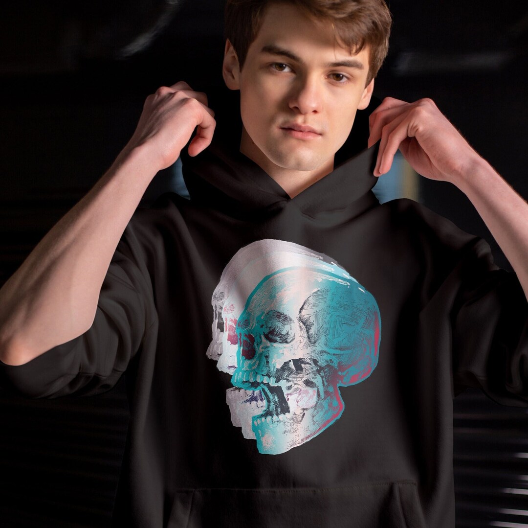 Skull Phases Classic Graphic Unisex Pullover Hoodie - Etsy