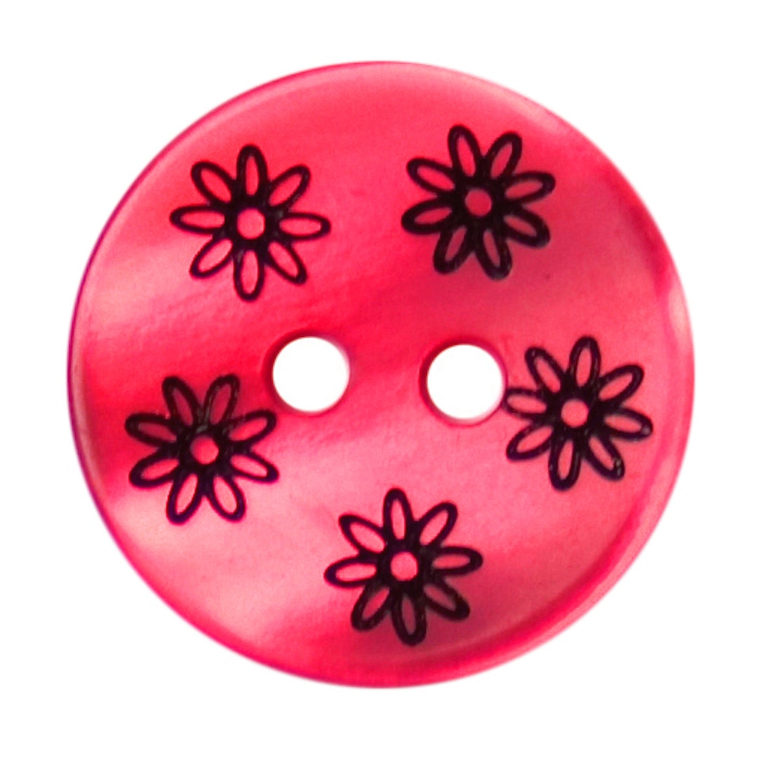 Burgundy Buttons X 3 Burgundy 2 Hole Flower Buttons 15mm - Etsy