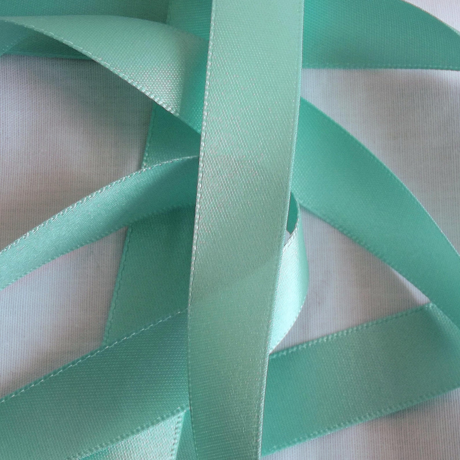 Aqua Ribbon Aqua Double Satin Ribbons Berisfords Ribbon | Etsy