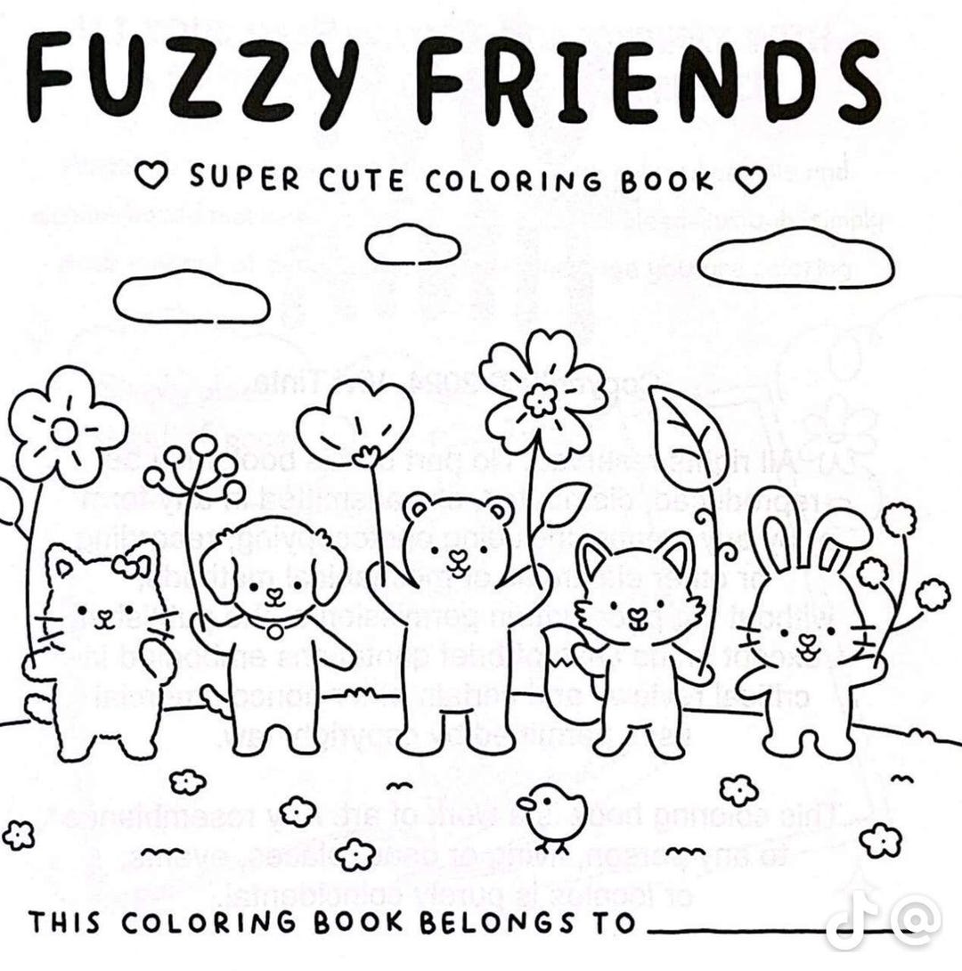 Fluffly Friends Color Pages - Etsy