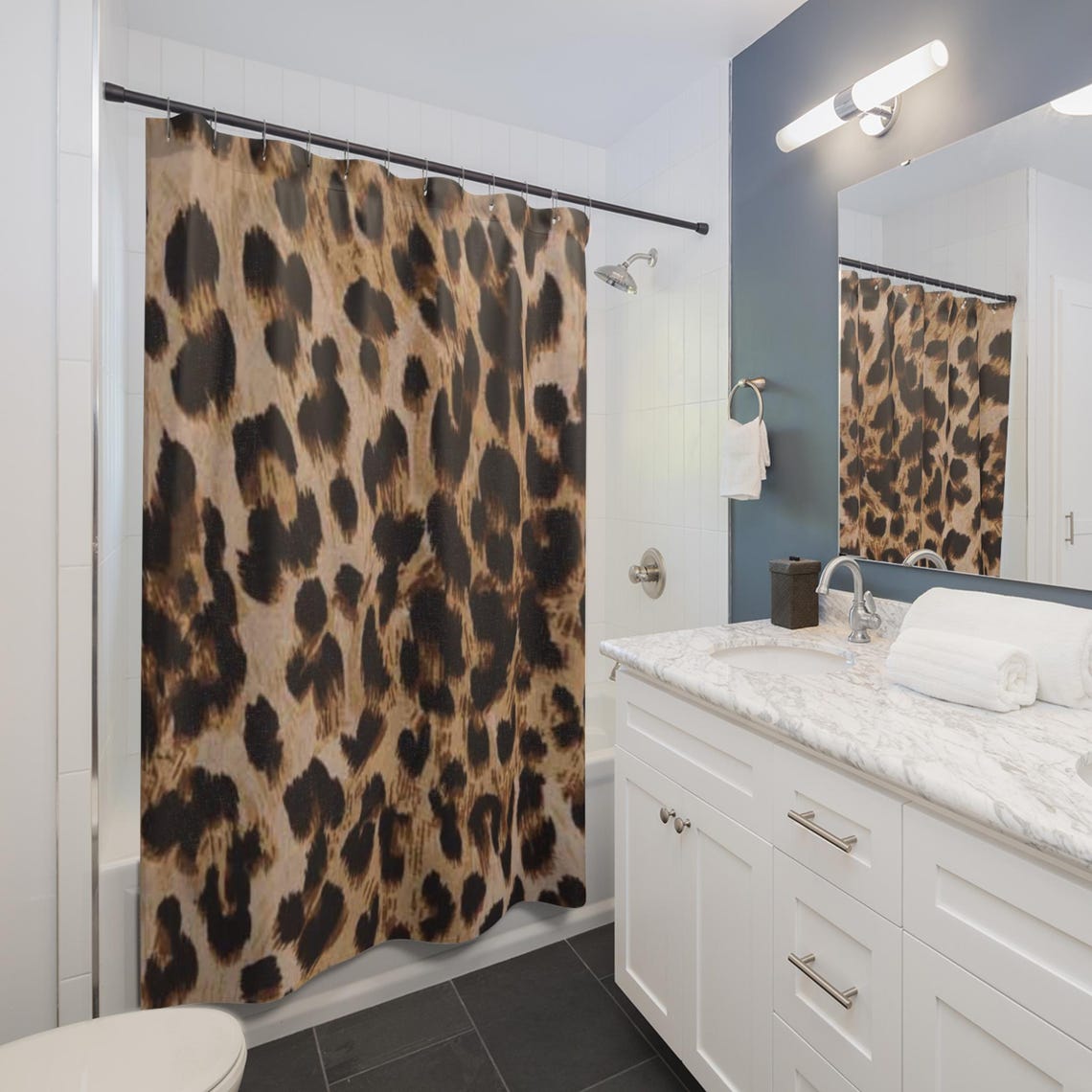 Leopard Shower Curtains - Etsy
