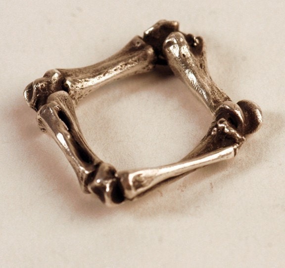Square Bone Ring - Etsy