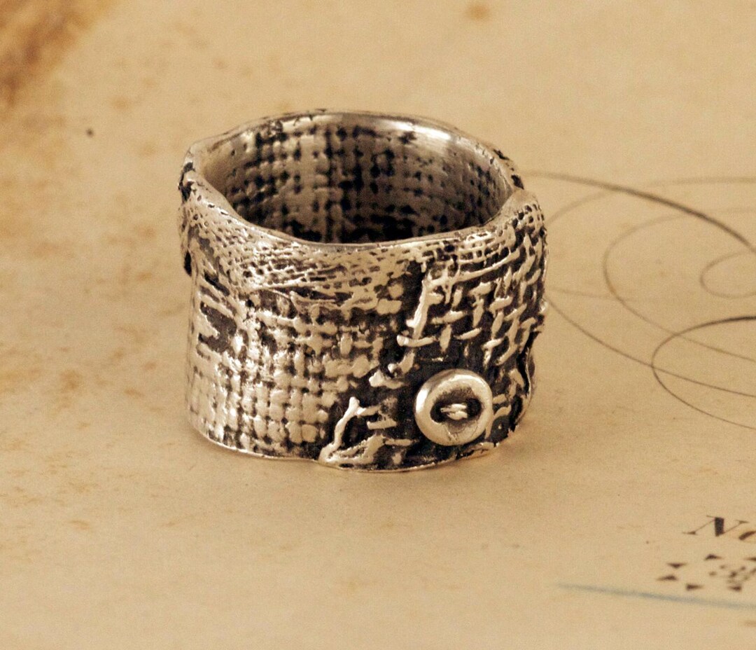 Burlap Collage Ring - Etsy