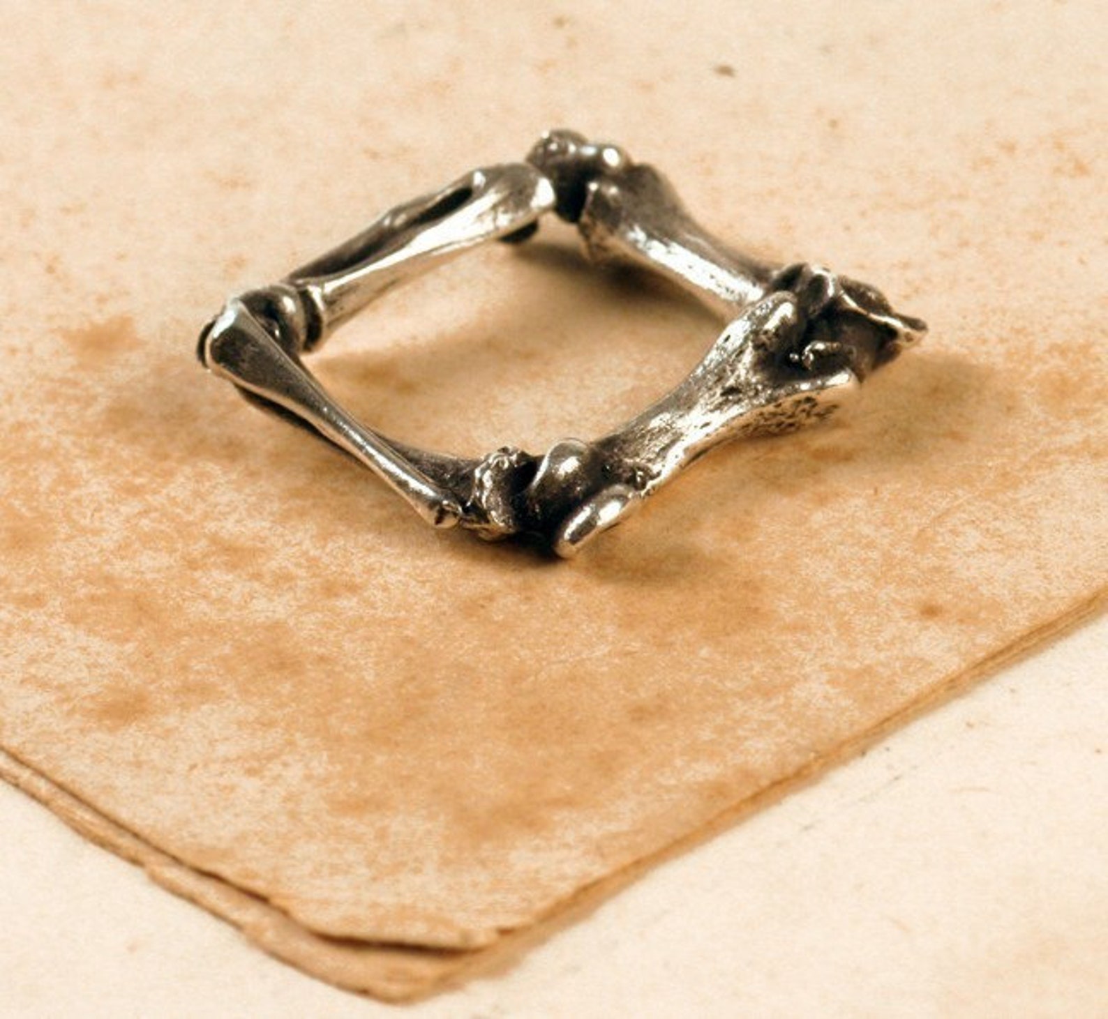 Square Bone Ring - Etsy