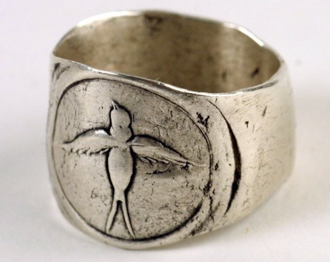 Bird Stamp Ring - Etsy