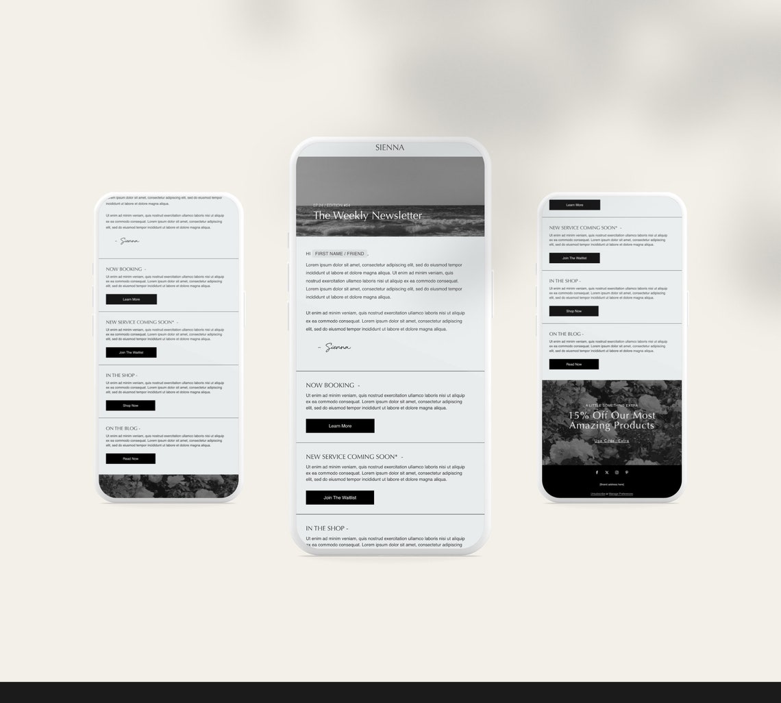 Sienna 03 - Flodesk Email Template | Elegant, Editorial Flodesk Email ...