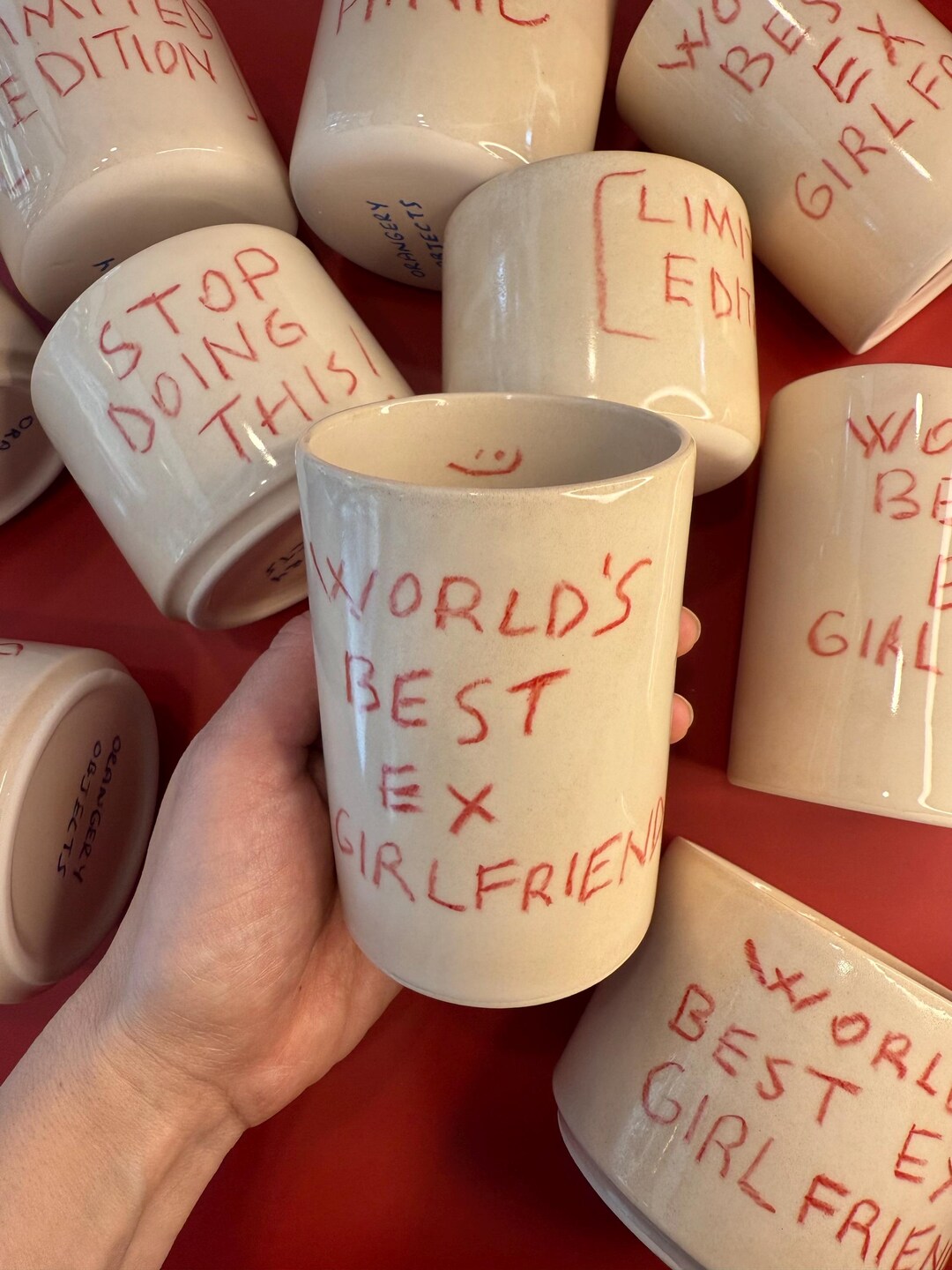 Text Ceramic Cup | Handmade Coffee Cup | Handwritten Phrase Pottery - Etsy