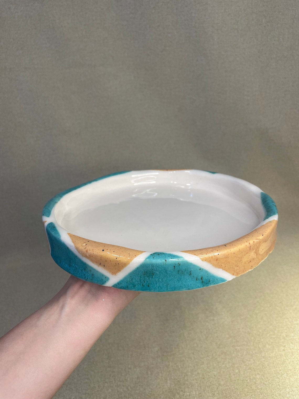 Unique Handmade Pottery,ceramic Plates,cereal Bowl,salad Bowl,clay ...