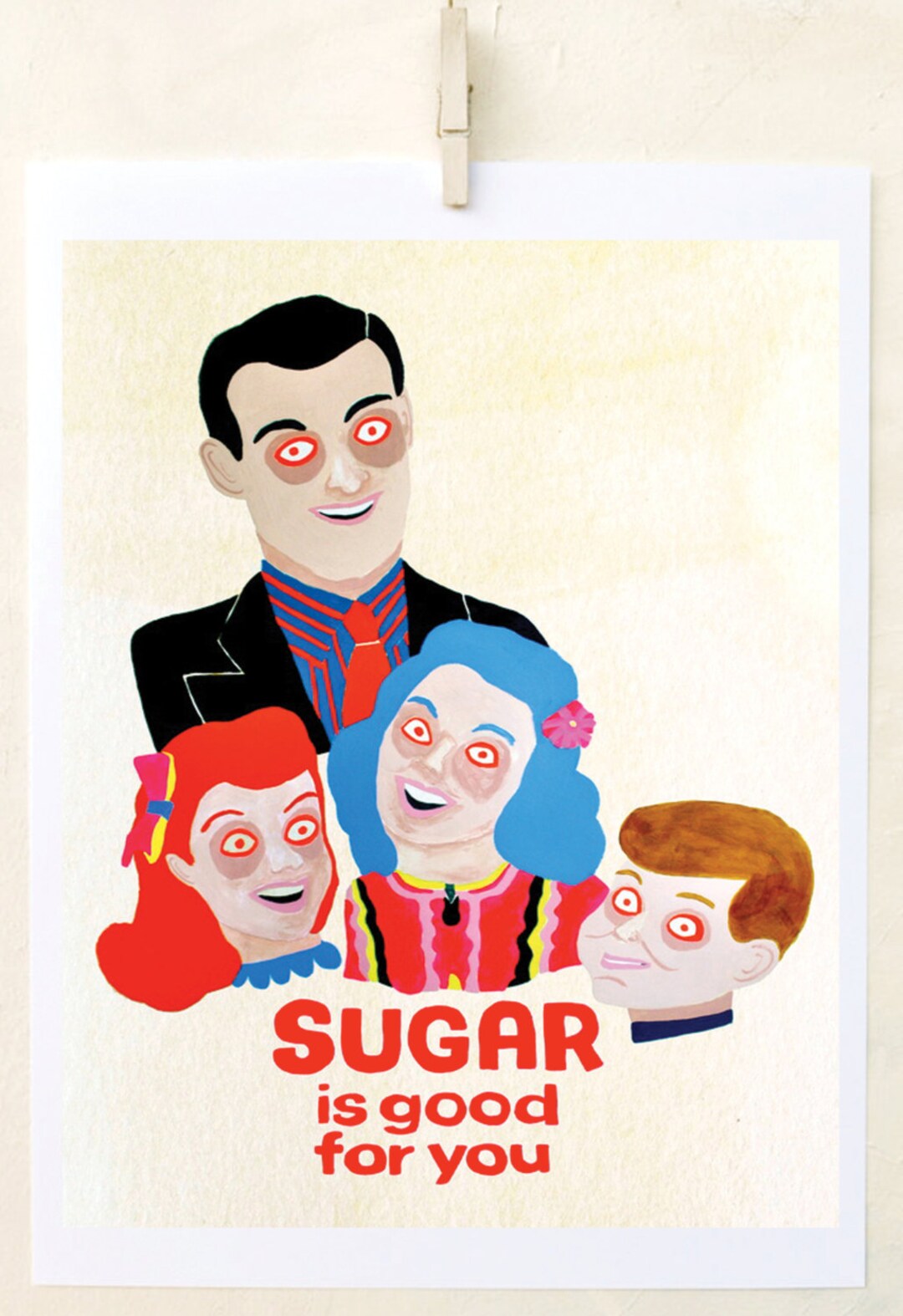 Print, Sugar, Diet, Humor, Health, Vintage, Foodie, Weird, Painting ...