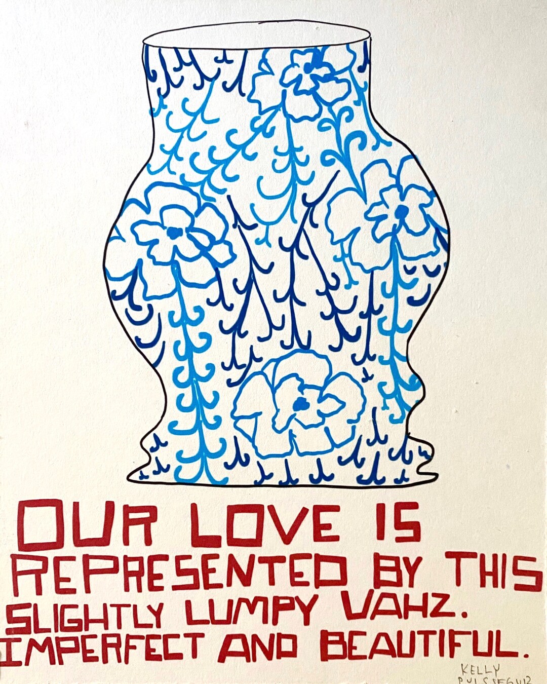 Art, Vase, Love, Weird, Quirky, Humor, Unique Art, Affordable Art Print ...