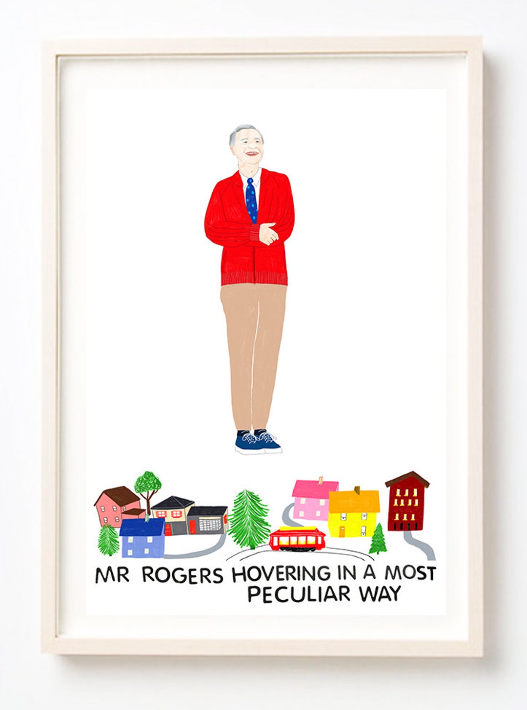 Mr. Rogers Art Print: Whimsical 1970s TV Humor (13x19) - Etsy