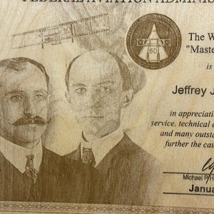 Engraved FAA Master Pilot Award Plaque - Etsy