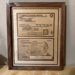 Engraved FAA Pilot Certificate Plaque - Etsy