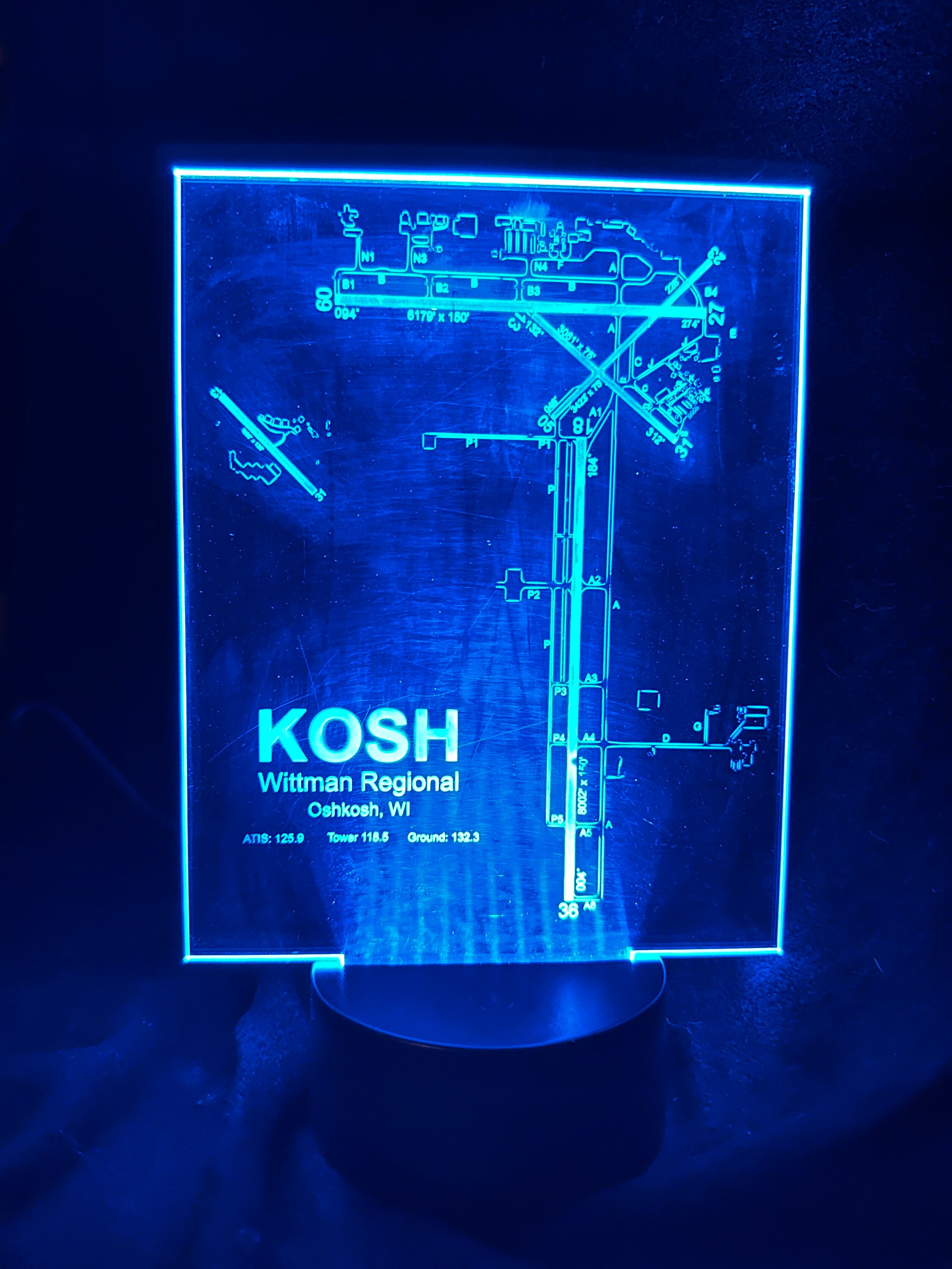 Custom Acrylic LED Sign Airport Diagram - Etsy