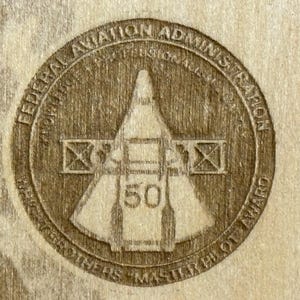 Engraved FAA Master Pilot Award Plaque - Etsy