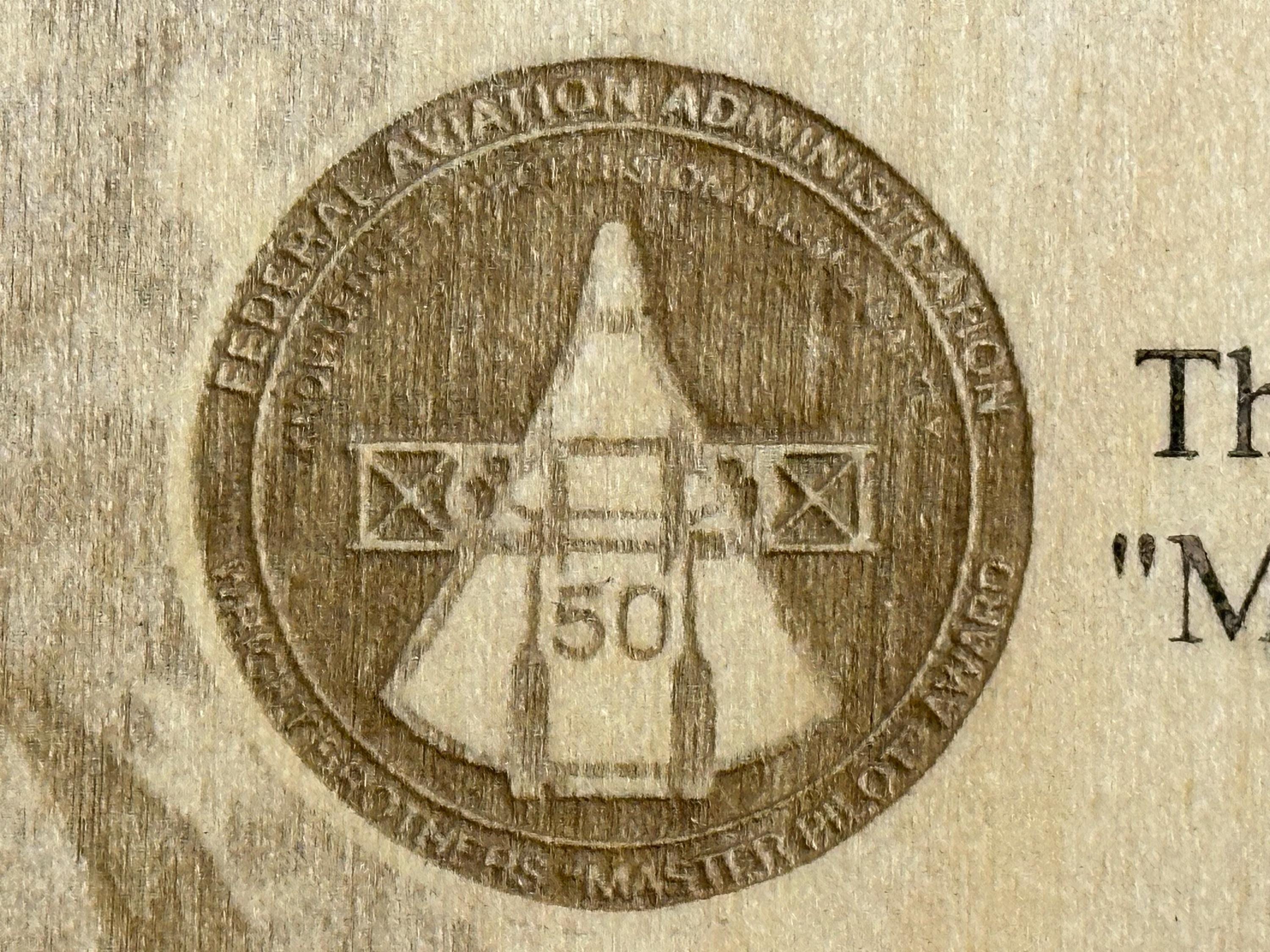 Engraved FAA Master Pilot Award Plaque - Etsy