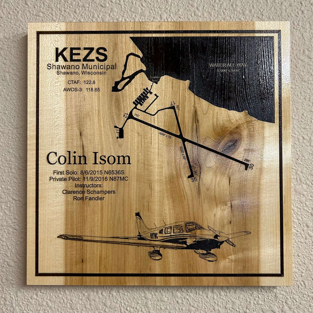 Pilot Accomplishment Plaque - Maple - Etsy