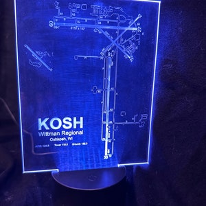 Custom Acrylic LED Sign - Airport Diagram - Etsy