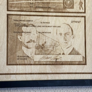 Engraved FAA Pilot Certificate Plaque - Etsy