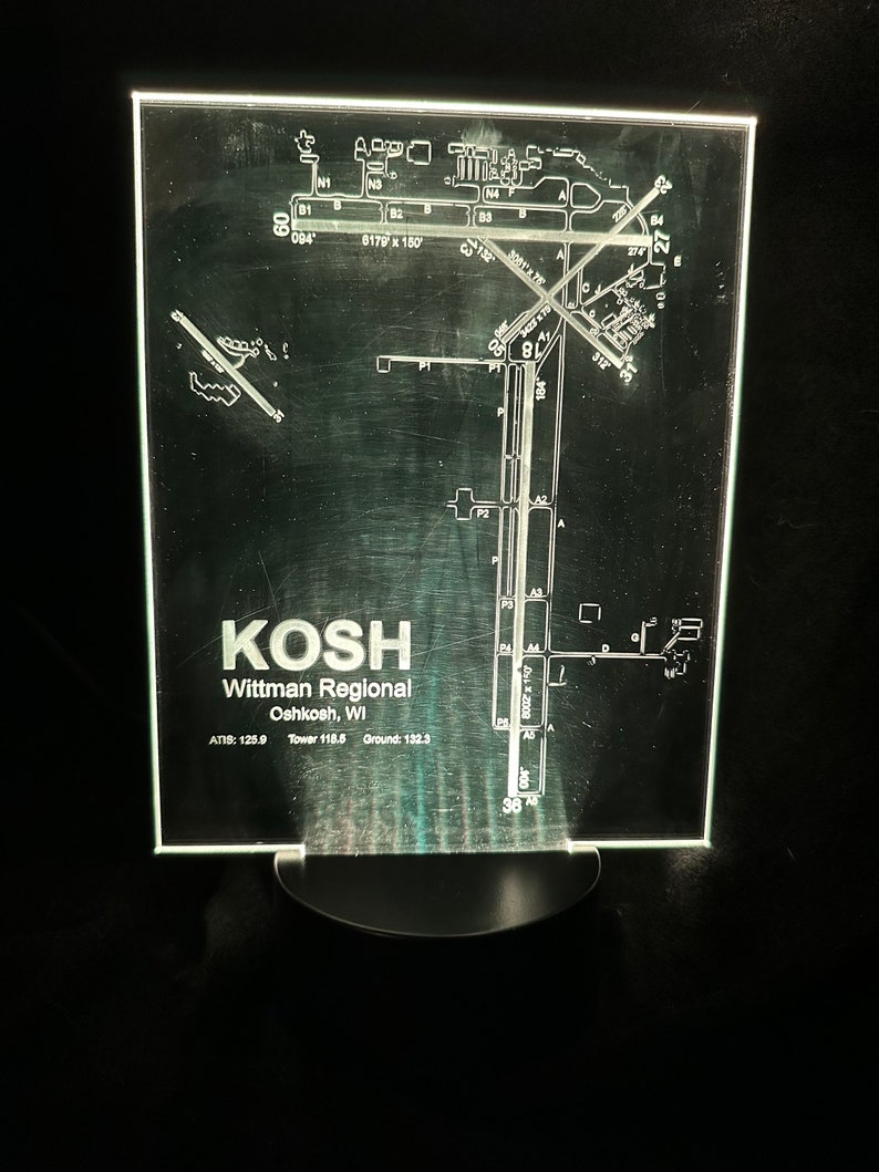 Custom Acrylic LED Sign Airport Diagram - Etsy