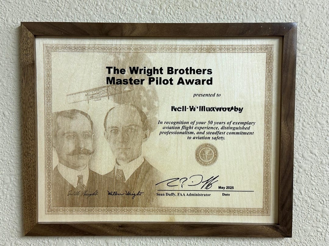 Engraved FAA Master Pilot Award Plaque - Etsy