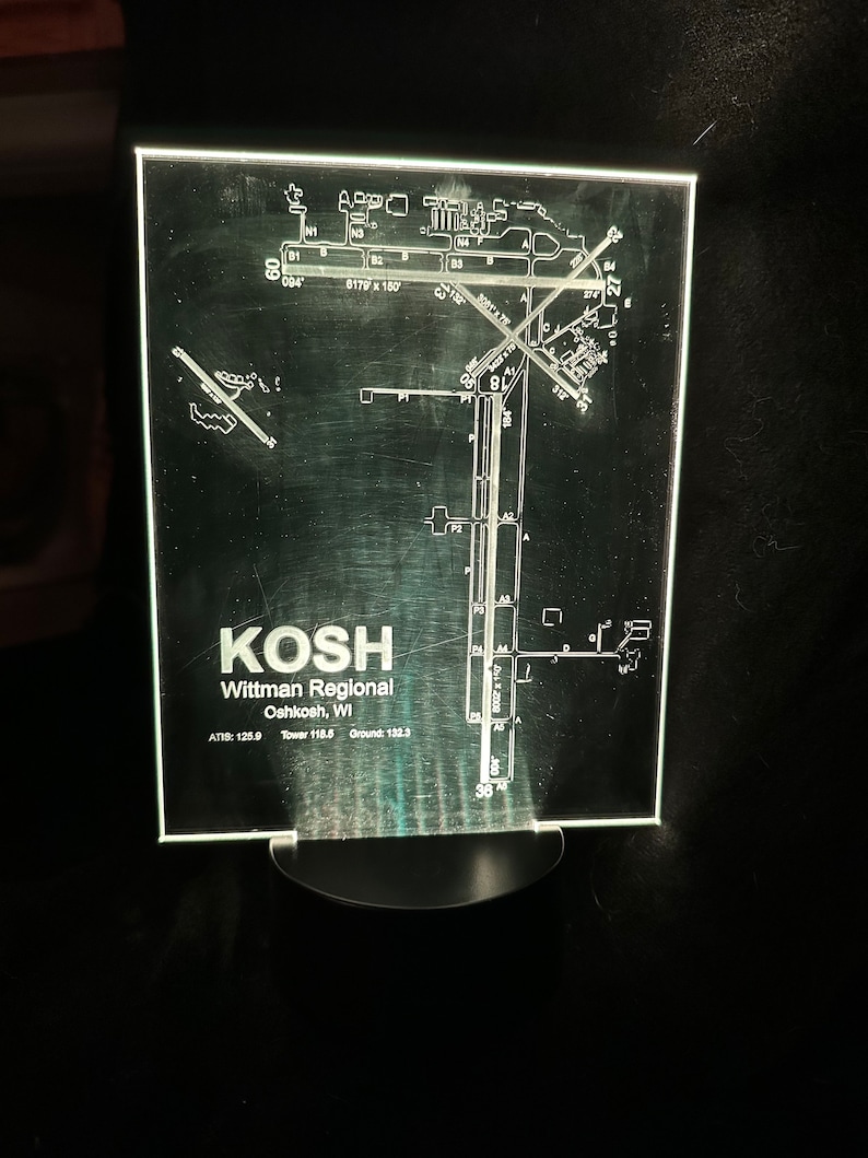 Custom Acrylic LED Sign - Airport Diagram - Etsy