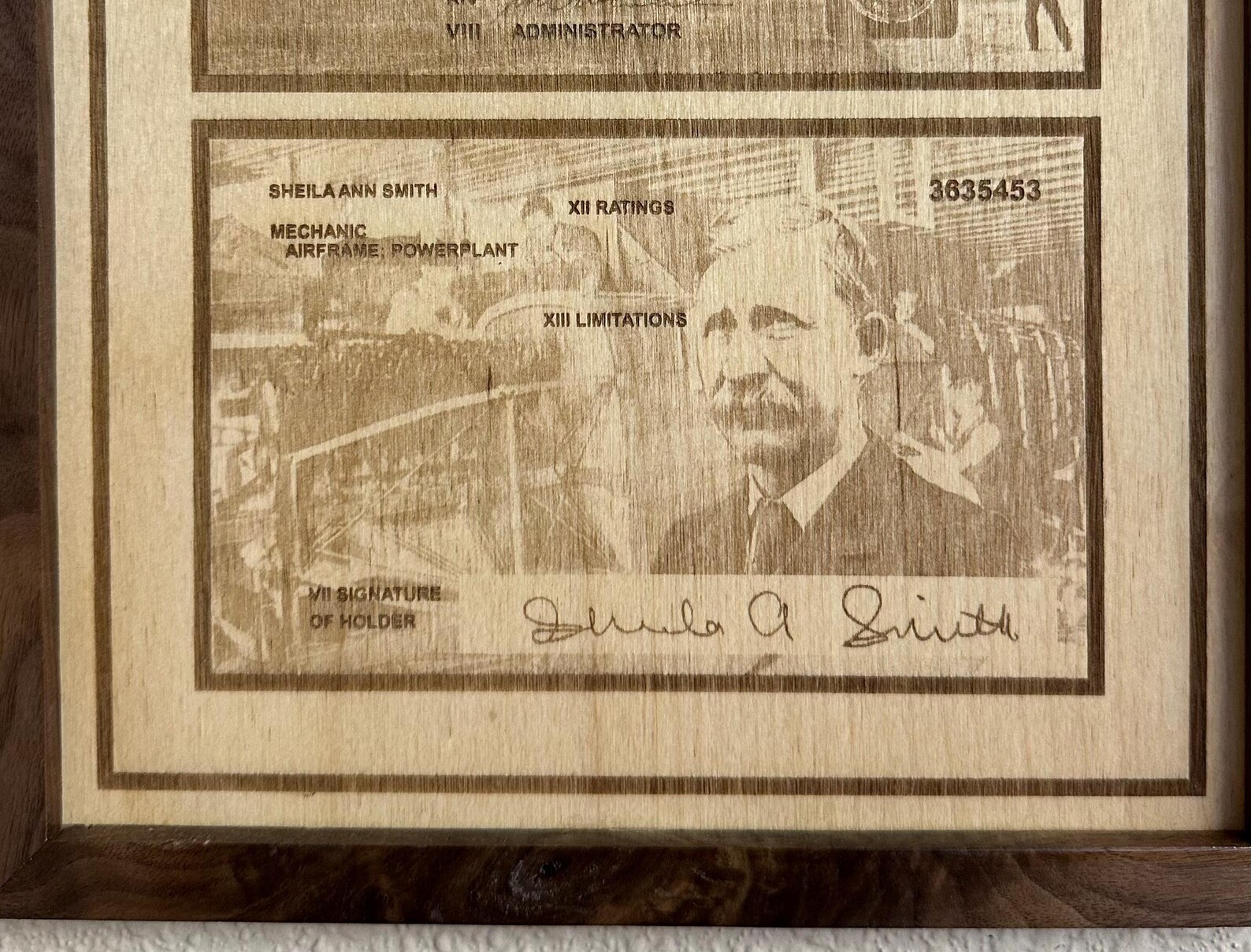 Engraved FAA Mechanics Certificate Plaque - Etsy