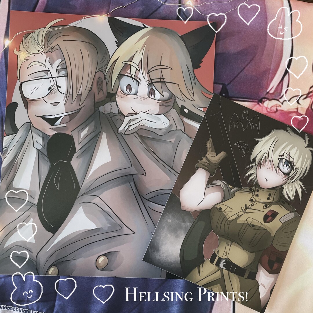 Hellsing Prints! || Prints - Hellsing Victoria Seras, Major and Schrodinger - Etsy