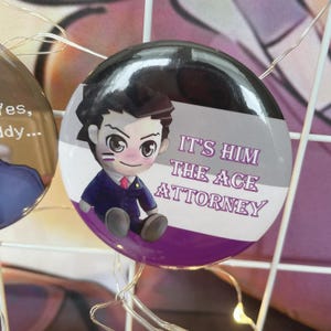 Phoenix Wright Pins || Button Pins- Ace Attorney - Phoenix Wright|| - Etsy