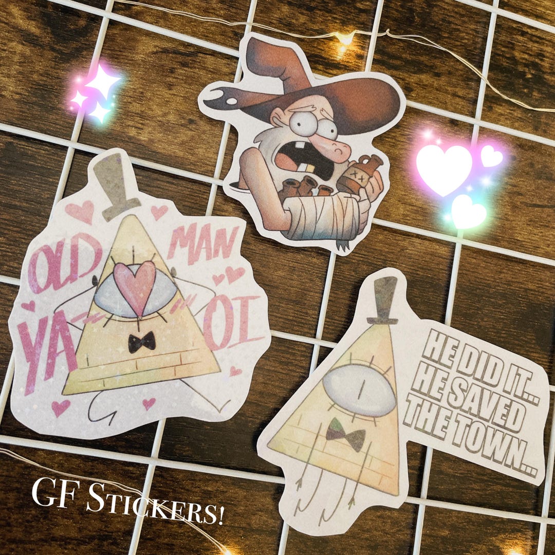Cursed Bills || Stickers- Gravity Falls - Bill Cipher, Fiddleford ...