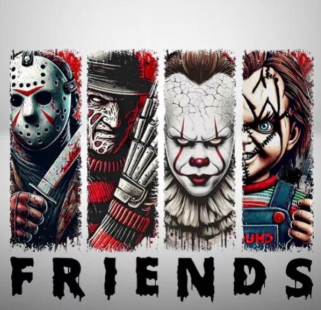 Friends Horror Characters PNG, Happy Halloween Halloween Gift ...