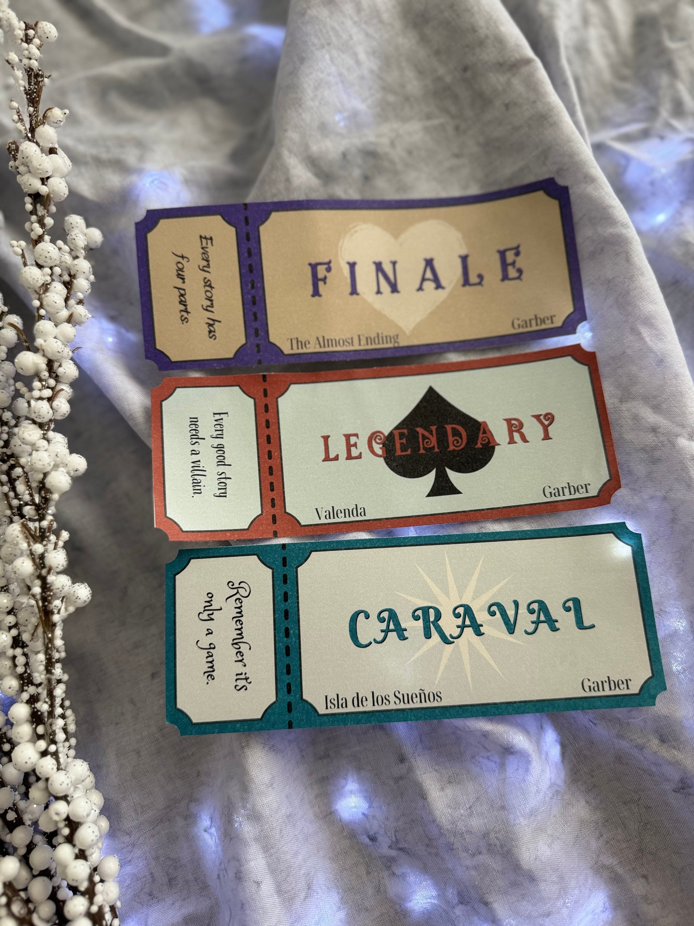 Caraval Bookmarks - Etsy