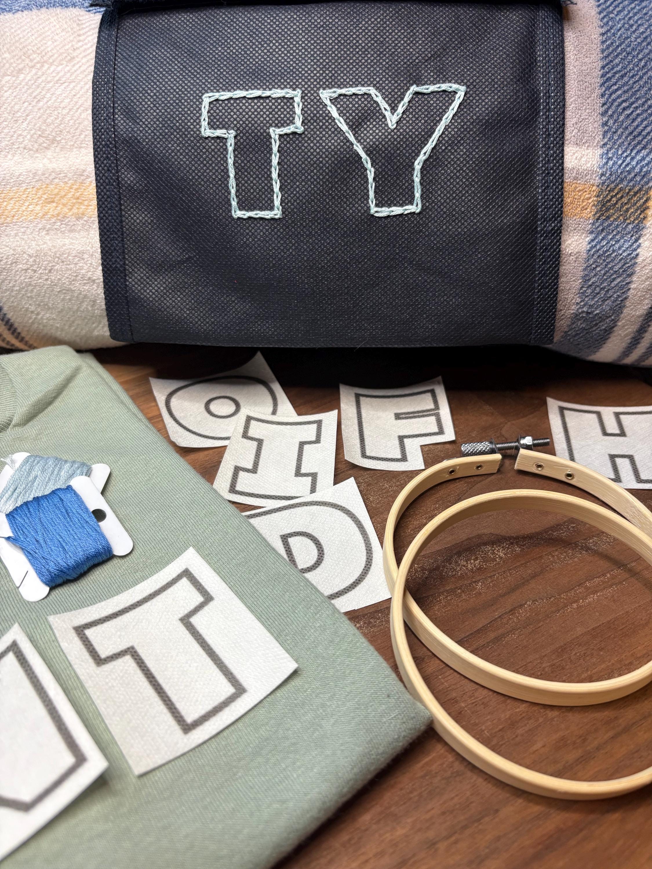 2” Letters Stick and Stitch for Hand Embroidery - Etsy