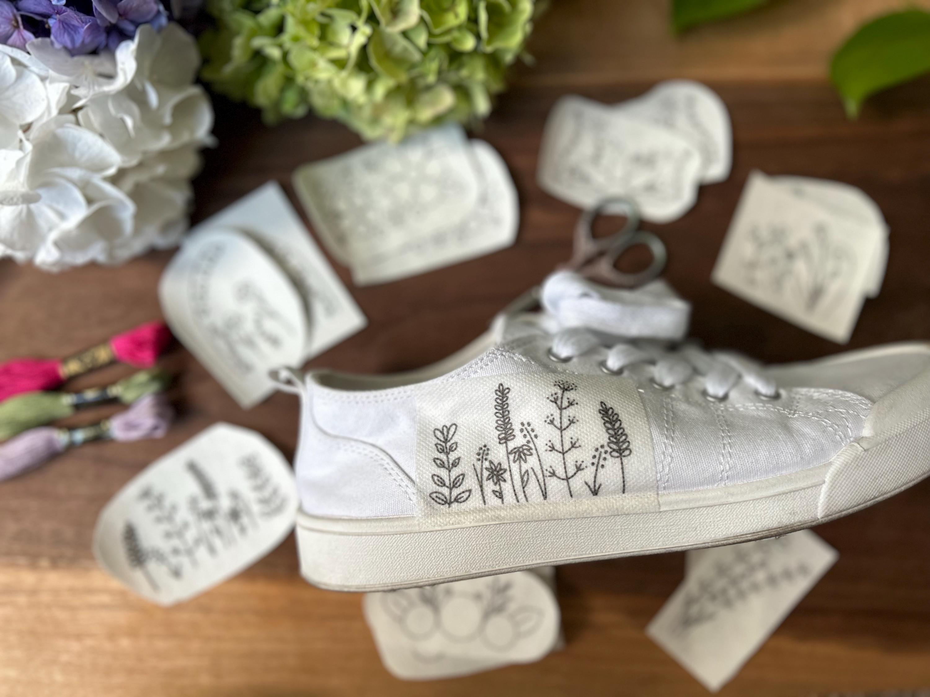 Floral Stick and Stitch Hand Embroidery Templates: 7 Hand Drawn ...