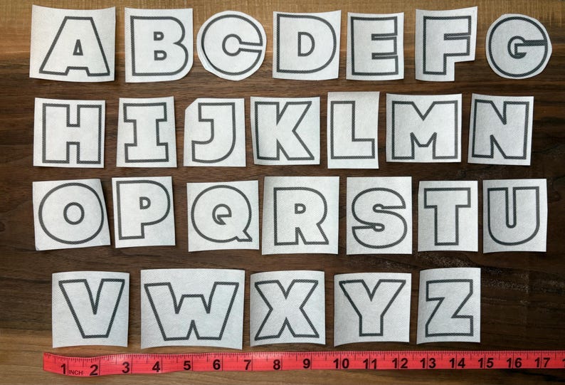 2” Letters Stick and Stitch for Hand Embroidery - Etsy
