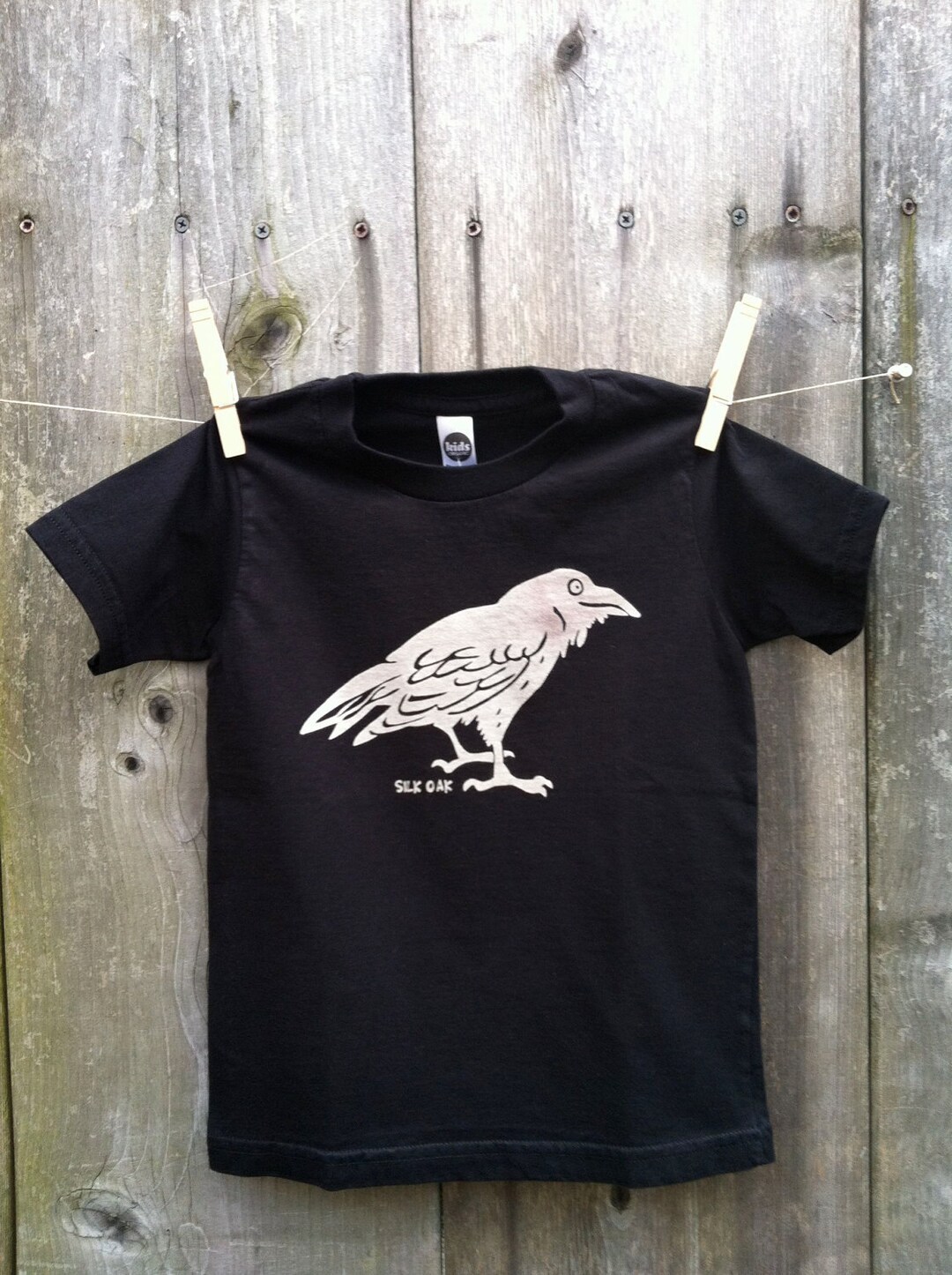 Black Raven Child's Tee Hand Silkscreened Sizes 2, 4, 6, 8, 10, 12 - Etsy