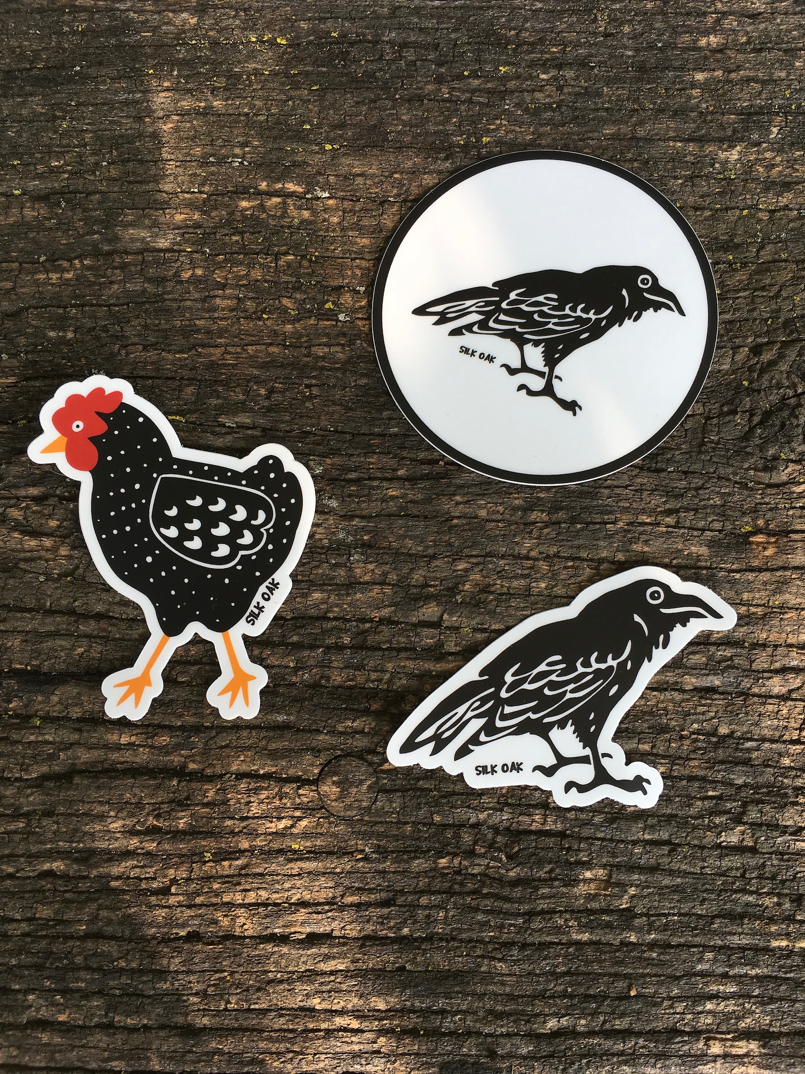 Die-cut Mischievous Raven Sticker Set of 3 Perfect for Laptop - Etsy