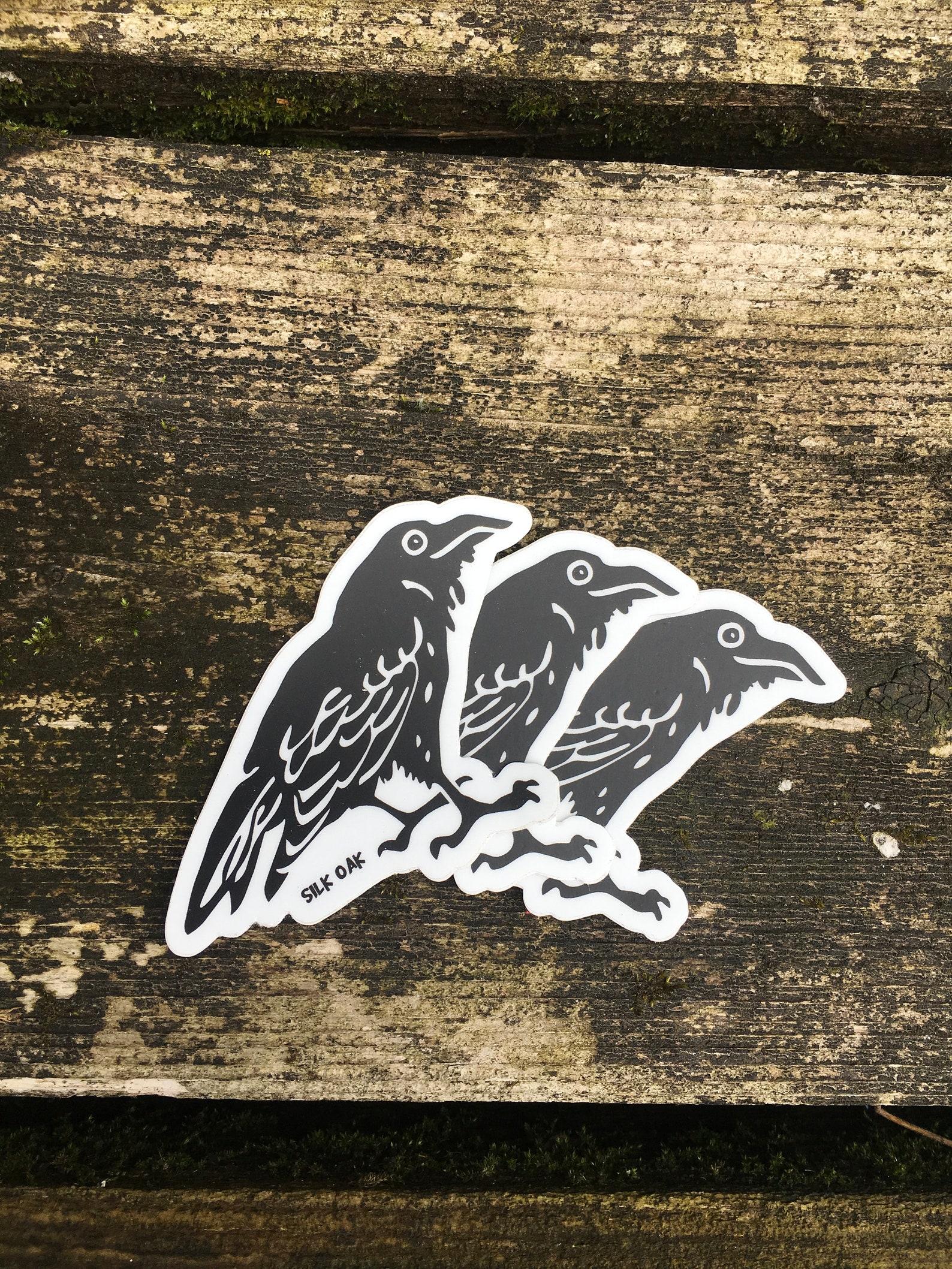 Die-cut Mischievous Raven Sticker Set of 3 Perfect for Laptop - Etsy
