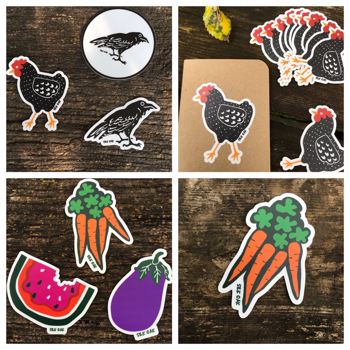Die-cut Orange Carrots Sticker Set of 3 Perfect for Laptop or Water ...
