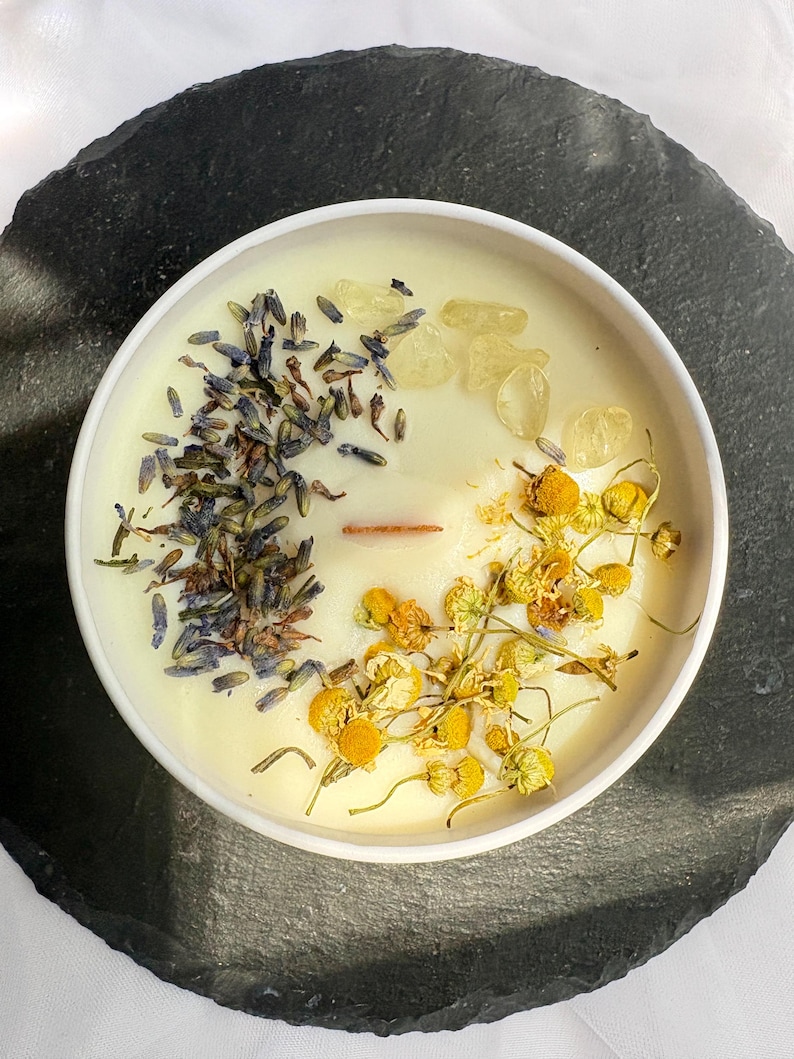 Deep Sleep Candle Lavender Chamomile Soy Wax Candle With Wooden Wick - Etsy